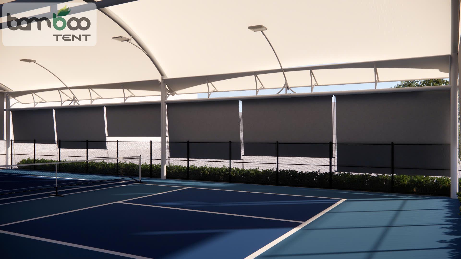Mái Che Sân Cầu Lông - Bạt Căng PVDF - Thiết Kế Và Thi Công
